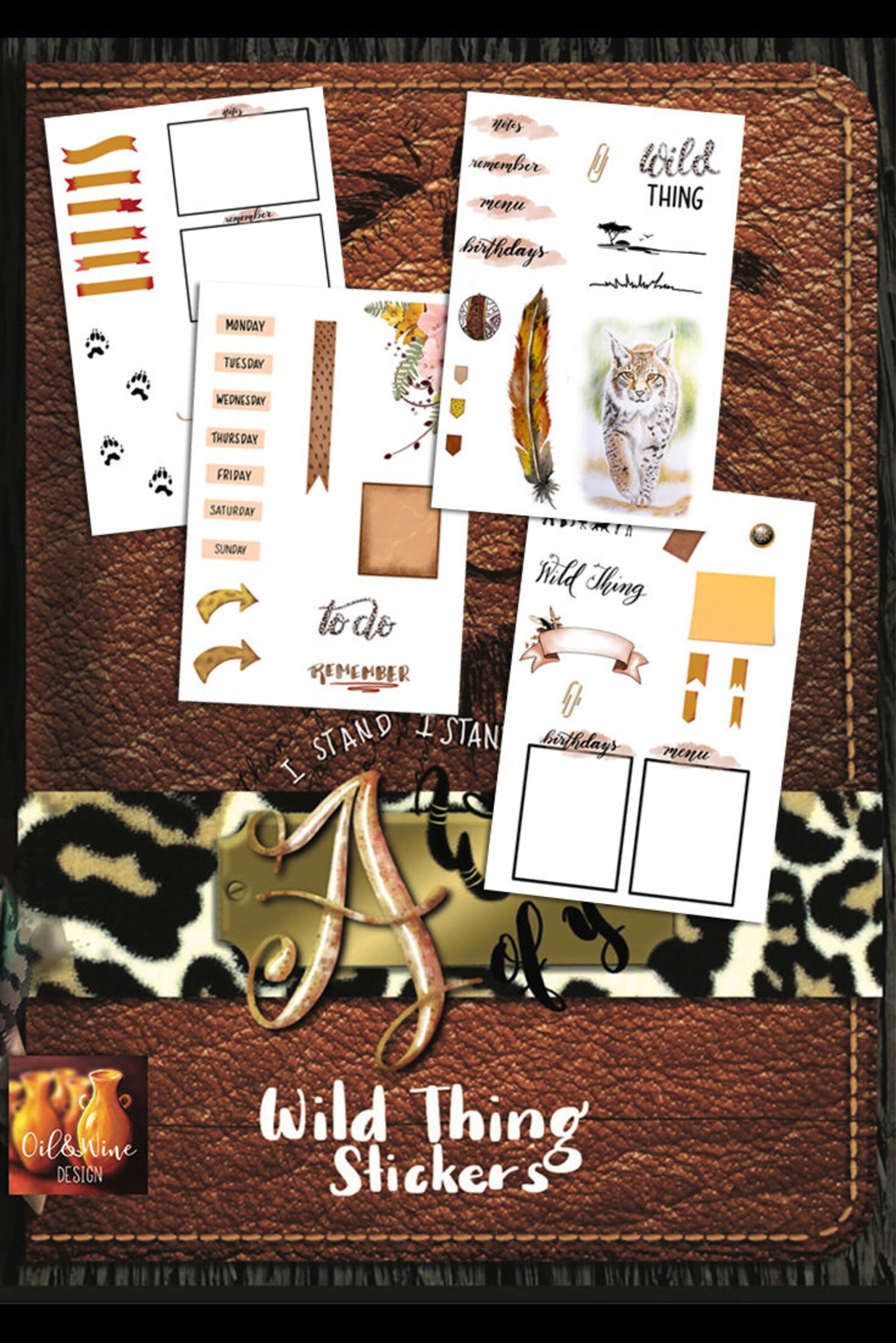 Wild Thing Stickers & Clipart for the Wild Thing Digibujo Goodnotes ...