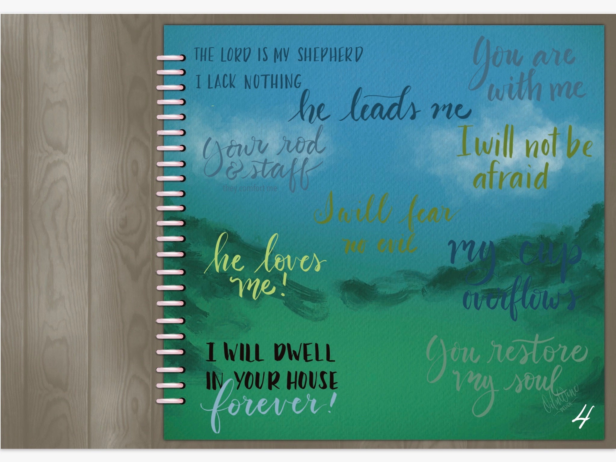 Psalm 23 Stickers for Goodnotes Planners and Digital Scrapbooks - Etsy