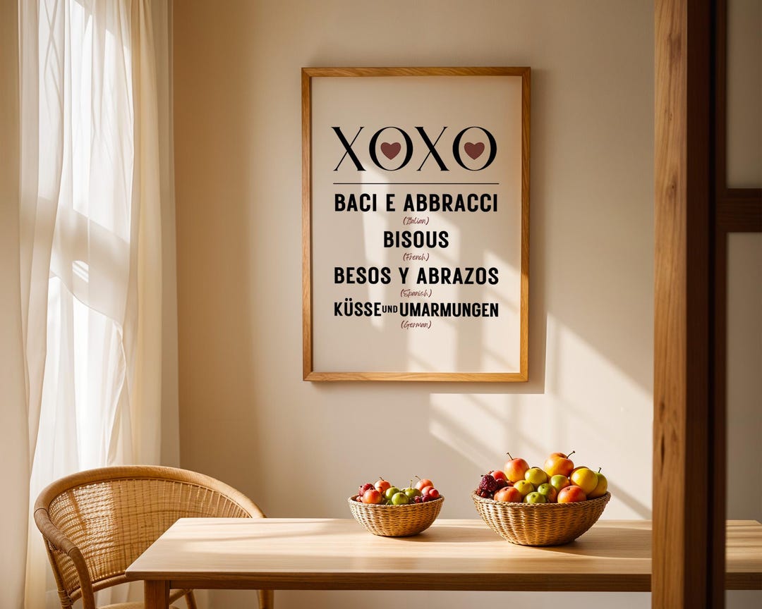 Love Languages Wall Art Digital Download Minimalist Multilingual I Love ...