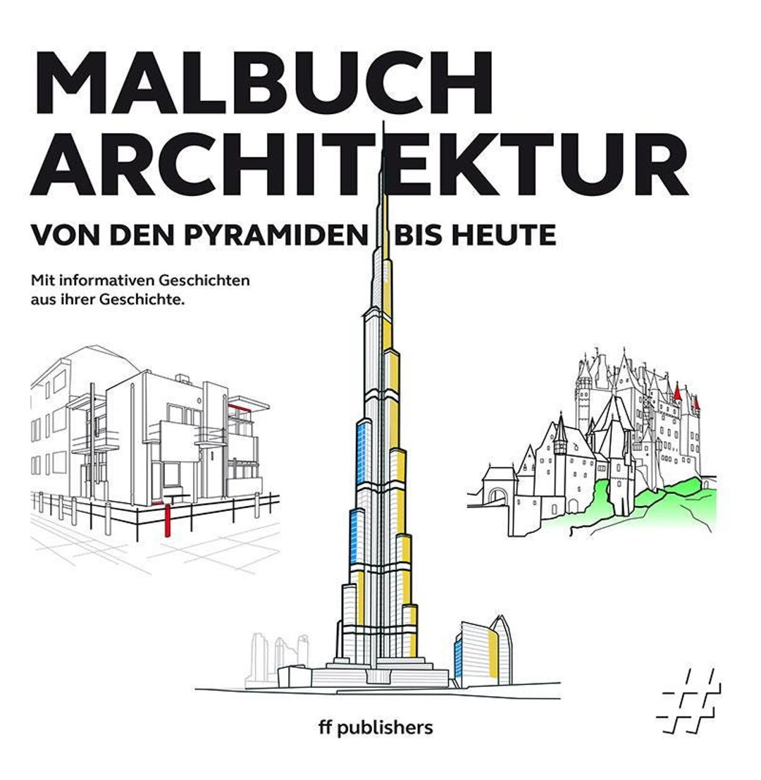 Coloring Book, Architecture, Art, Creativity, Book, Coloring Book for Adults, Buildings, Drawing ...