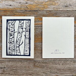 Birch/aspen Tree Greeting Card 5 Pack - Etsy