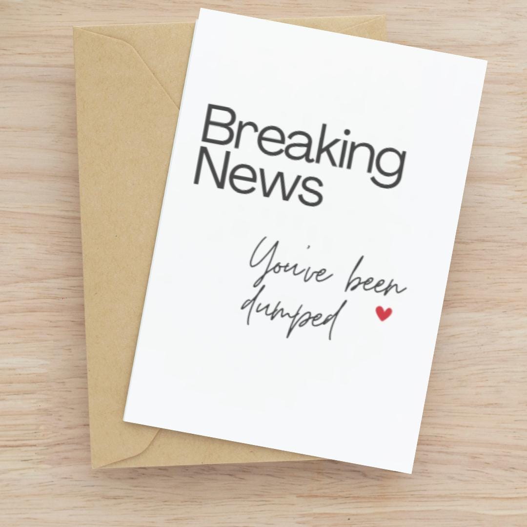 Breakup Card for Ex Savage Printable Instant Download Sassy Breakup ...