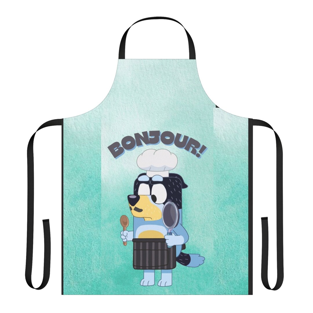 Bluey Bandit Chef Bonjour Cooking Smoking Grilling Kitchen Apron, 5 ...