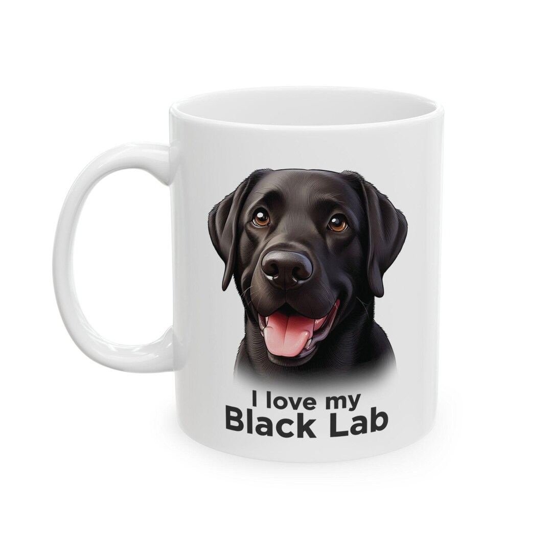 I Love My Black Lab Mug, Cute Ceramic Pet Coffee Cup, Dog Lover Gift ...