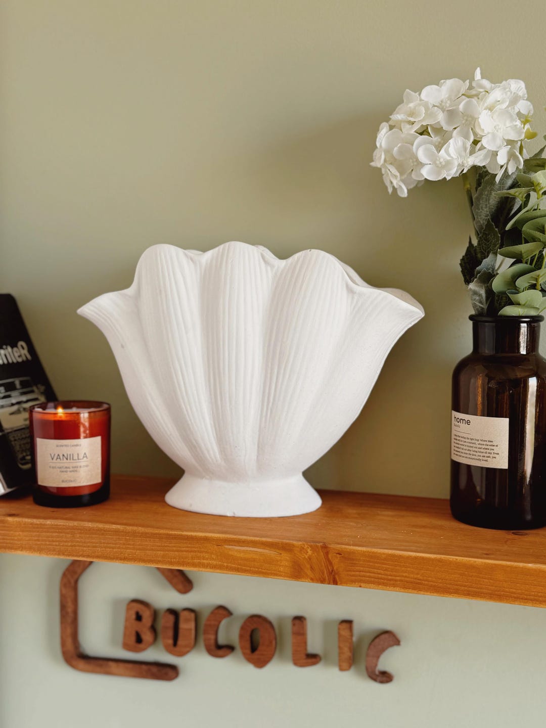 Seashell Vase Oyster Vase / Creative Shell / Ceramic Vase / Modern Arts ...