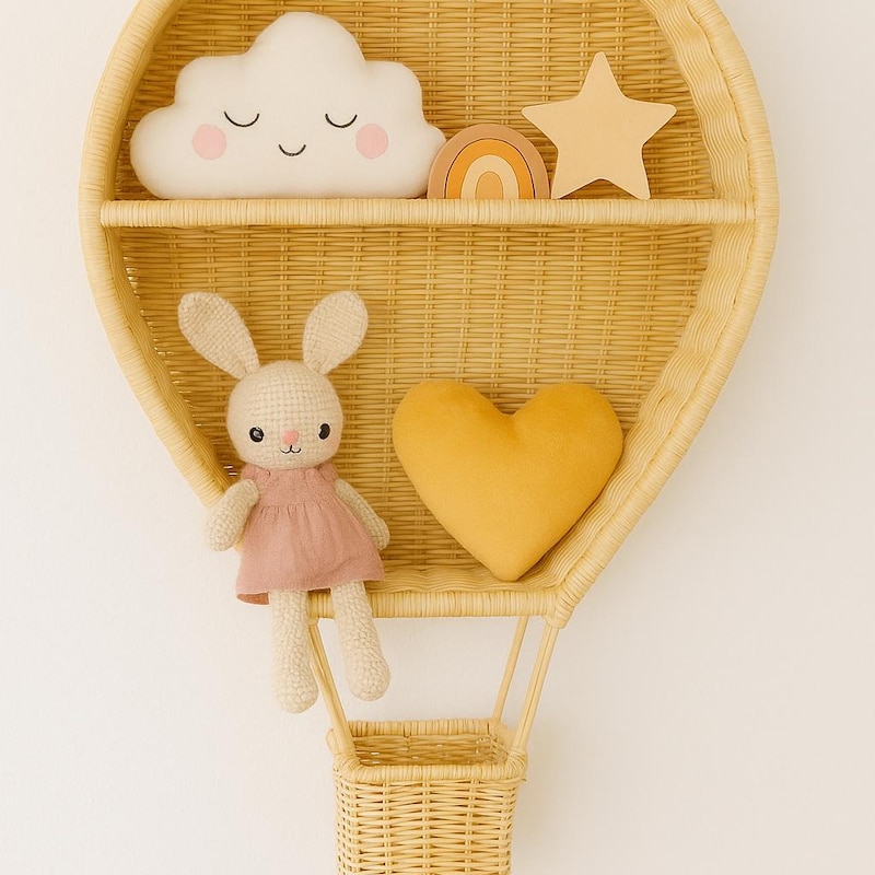 Rattan Shelf for Kids - Etsy