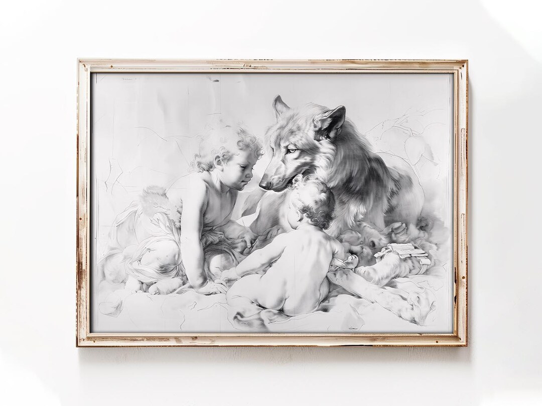 Antique Remus Romulus Wall Art - Ancient Legend - Mythos Founders of ...