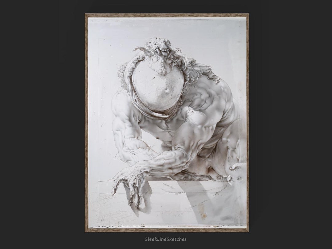 Ancient Fantasy Creature Antique Mythical Figure Vintage Historic ...