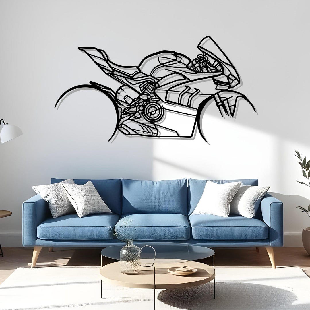 Panigale V4SP Motorcycle Garage Wall Art for Men, Biker Gift With ...