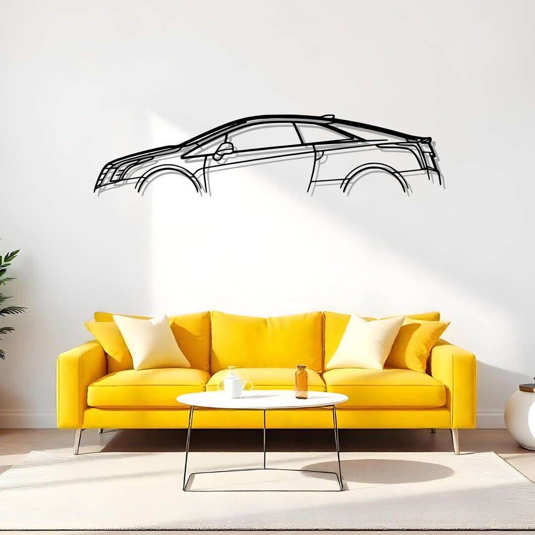 ELR 2016 Metal Car Wall Art for Drivers, Garage Silhouette Gift ...