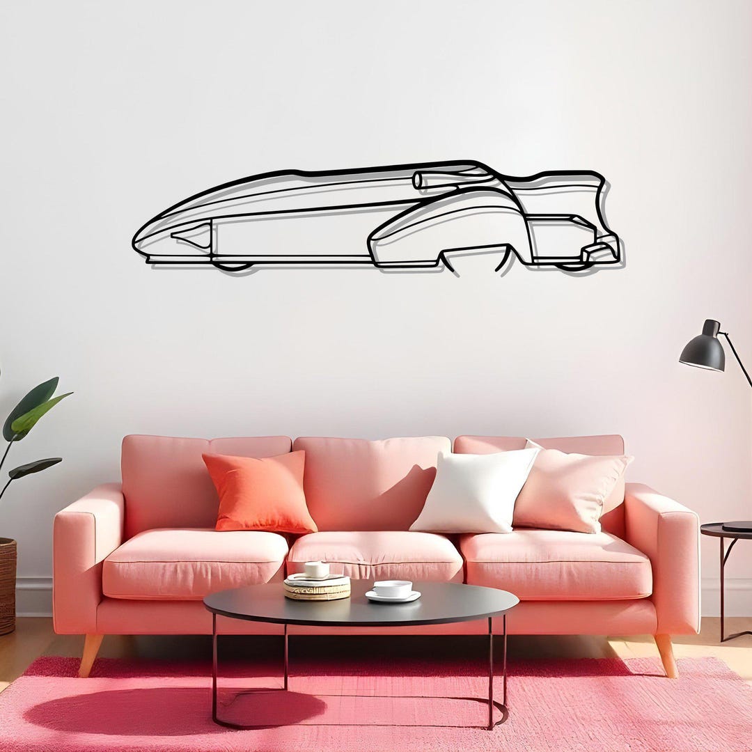 Formula One F1 Sidecar Detailed Man Cave Car Wall Art, Metal Silhouette ...