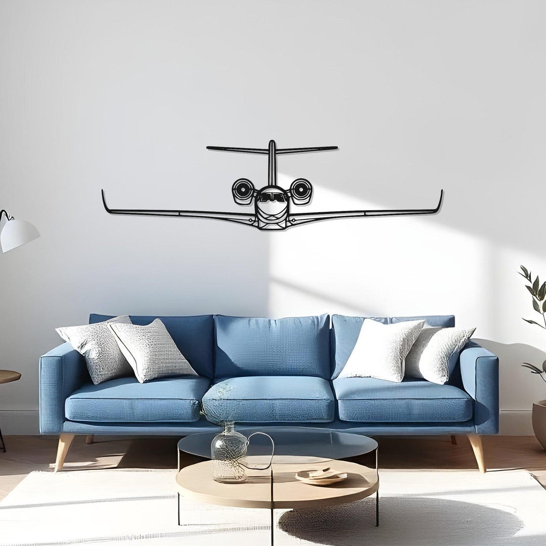 Aircraft Silhouette Metal Wall Art, Gift for Pilot or Aviator, Airplane ...