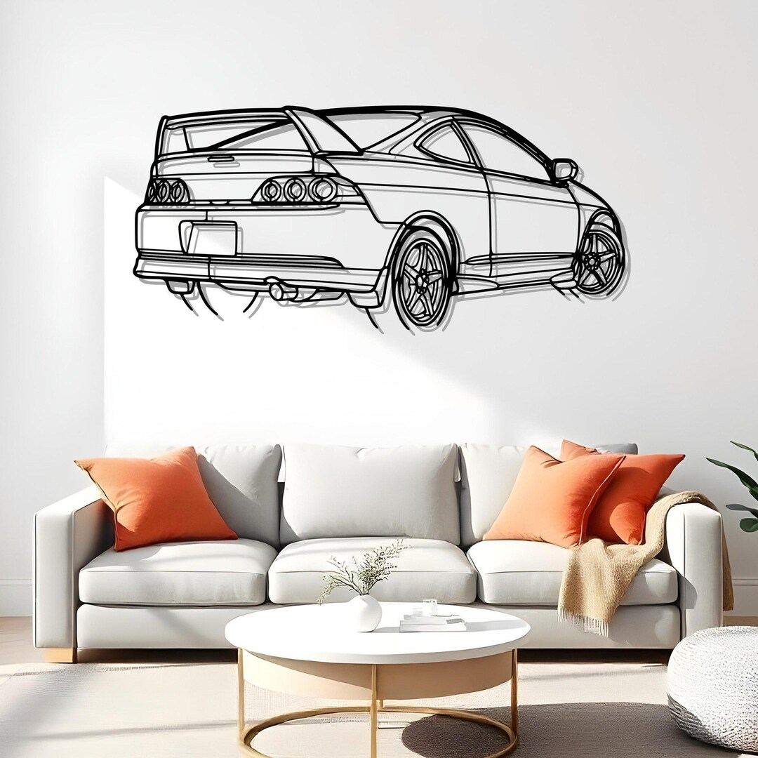 RSX Type S Back Angle Metal Car Wall Art for Garage Decor, Gift for Car ...