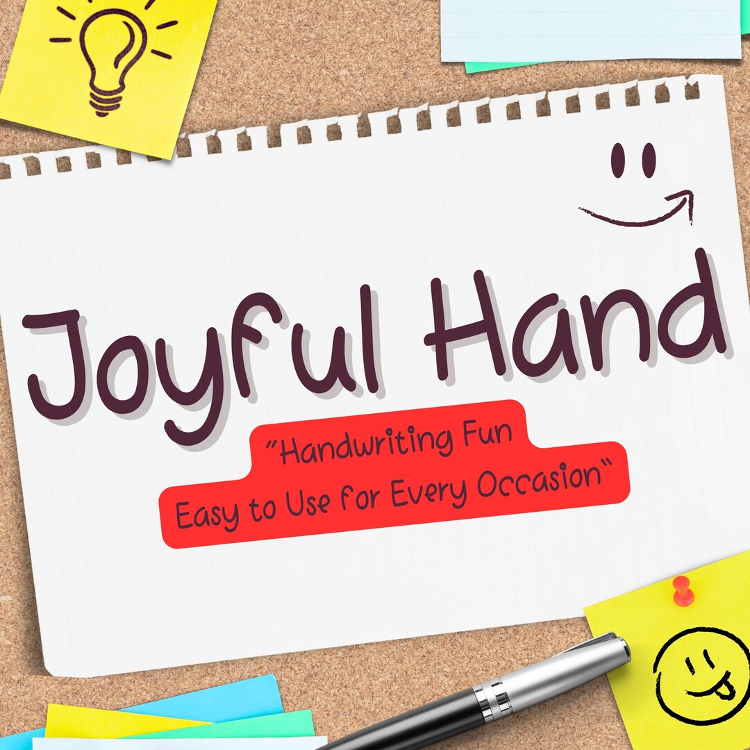 Joyful Hand Font, Neat Handwritten Font, Cute Digital Planner Font ...