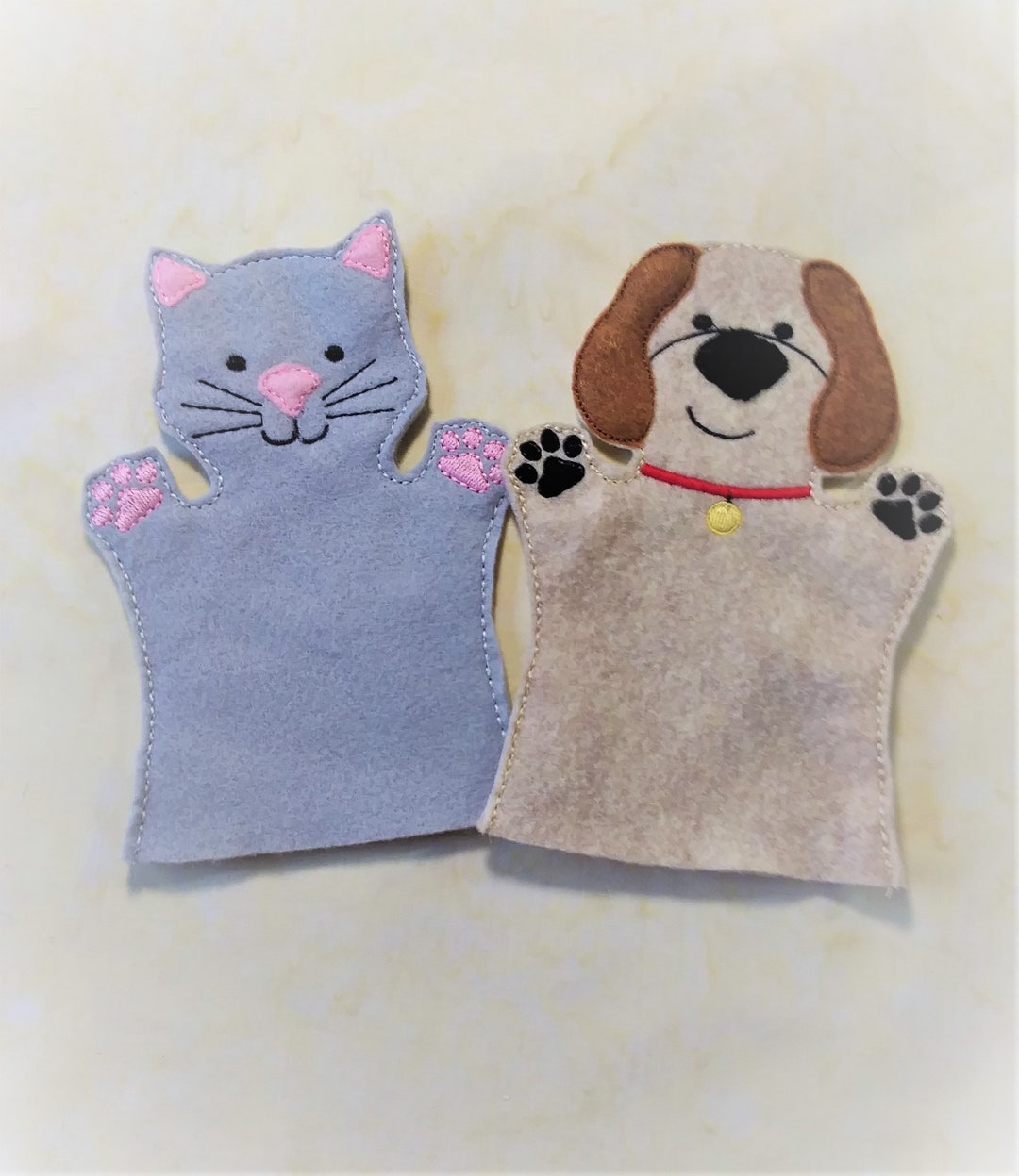 Ralph the Dog and Kitty the Cat Puppets With a Play Available - Etsy