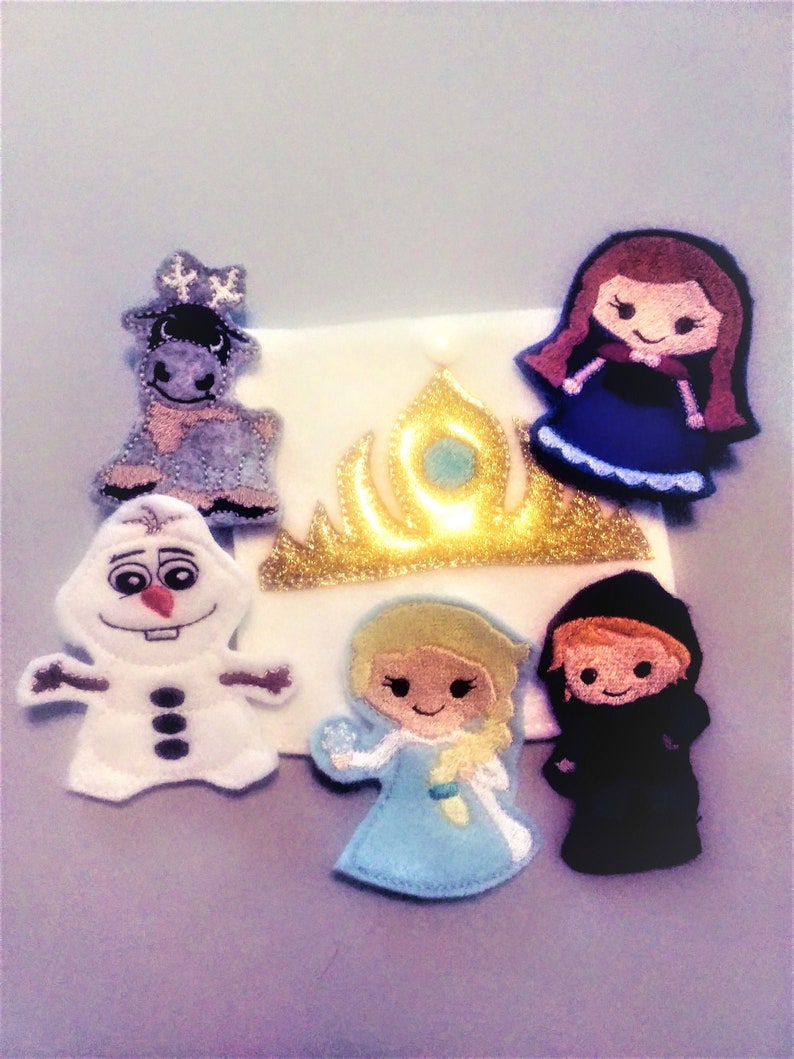 Frozen Finger Puppets + Bag - Etsy