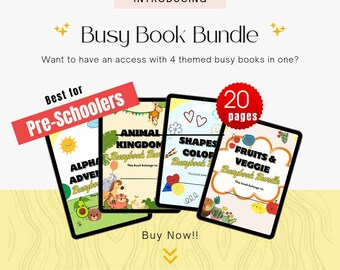 Printable Busy Book Bundle: Wild Wonders Trio - Etsy