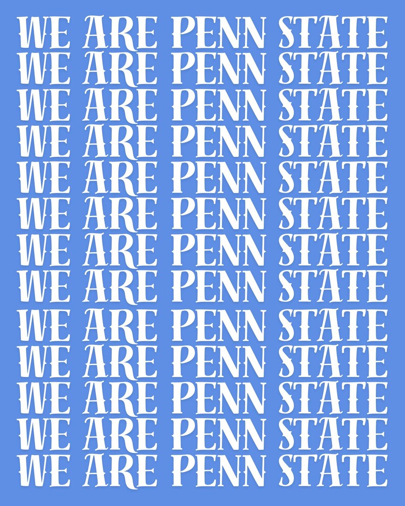 Set of 6 Custom, Penn State University, Prints, Digital Downloads, Dorm ...