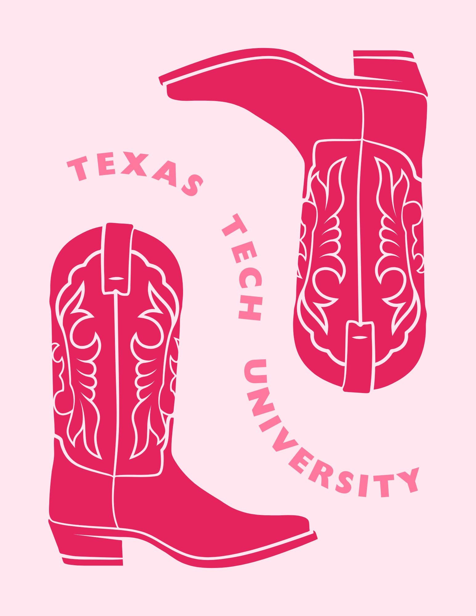 Set of 6 Custom, Texas Tech University, Prints, Digital Downloads, Dorm ...