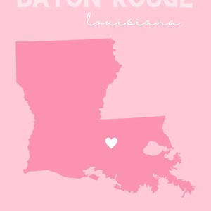 Set of 6 Custom, Louisiana State University, College Prints, Digital ...
