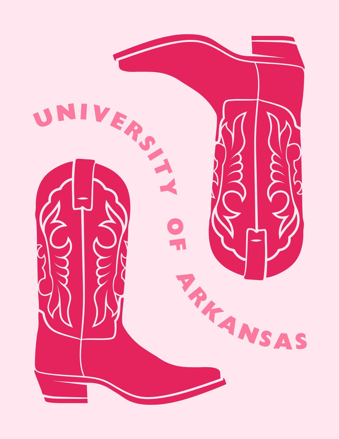 Set of 6 Custom, University of Arkansas, Prints, Digital Downloads ...