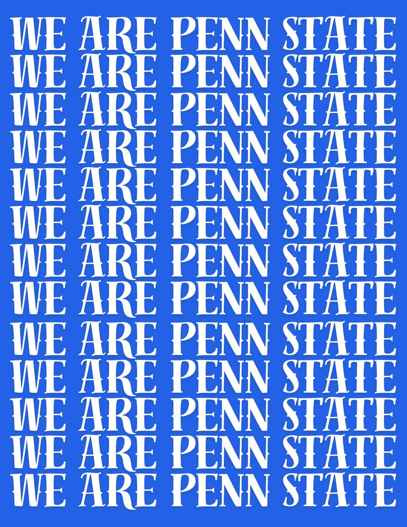 Set of 6 Custom, Penn State University, Prints, Digital Downloads, Dorm ...