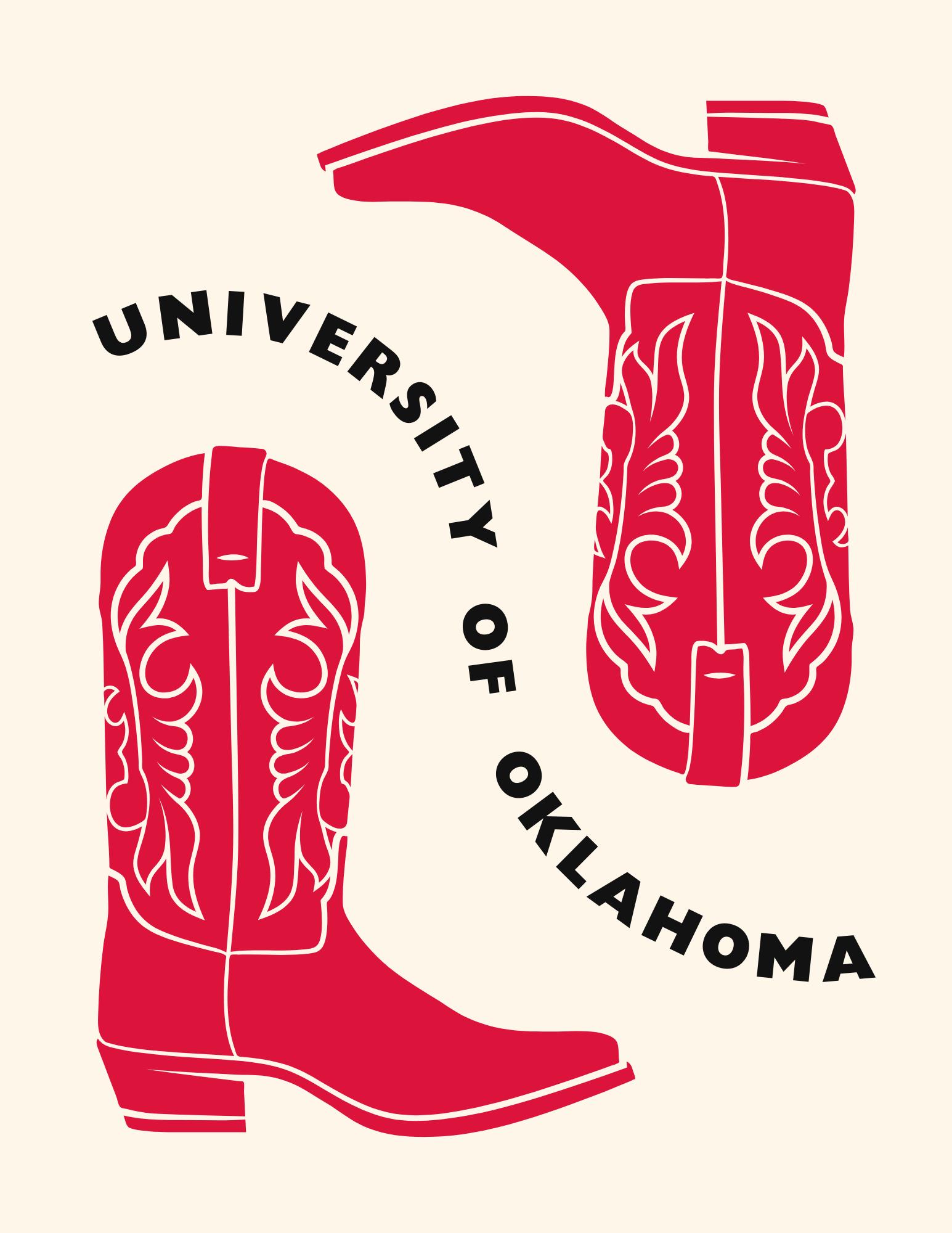 Set of 6 Custom, Oklahoma University, Prints, Digital Download, Dorm ...