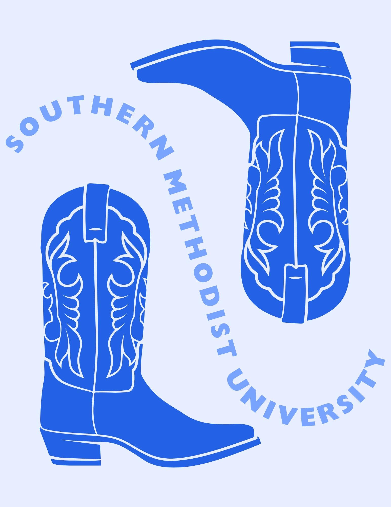 Set of 6 Custom, Southern Methodist University, Prints, Digital ...