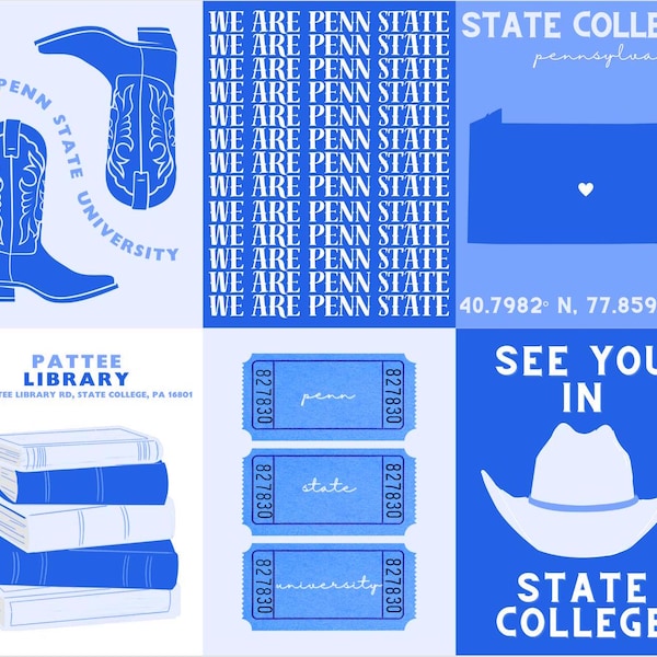 Dorm Wall Decor Penn State - Etsy