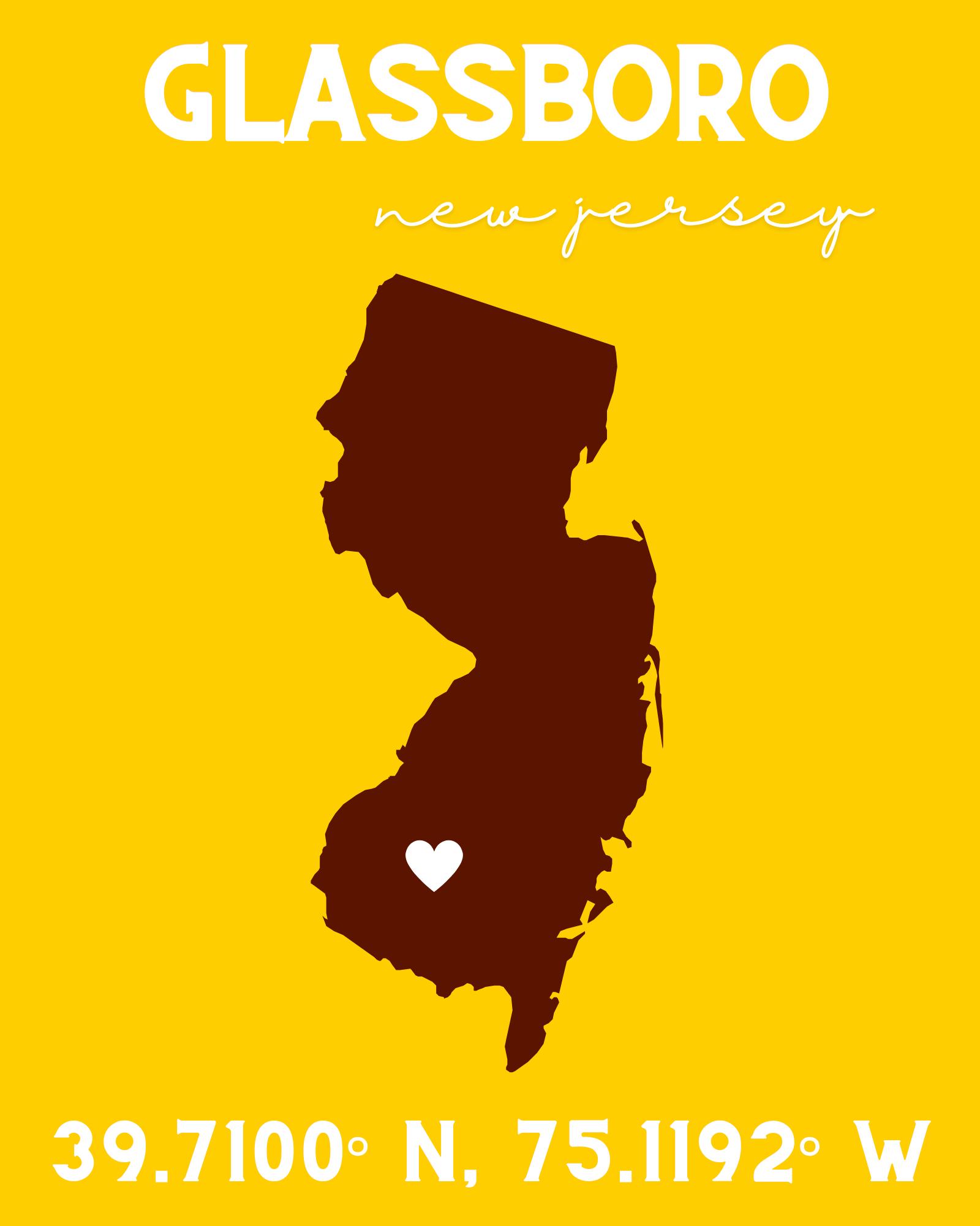Set of 6 Custom Rowan University Prints, Yellow, Brown, Digital ...