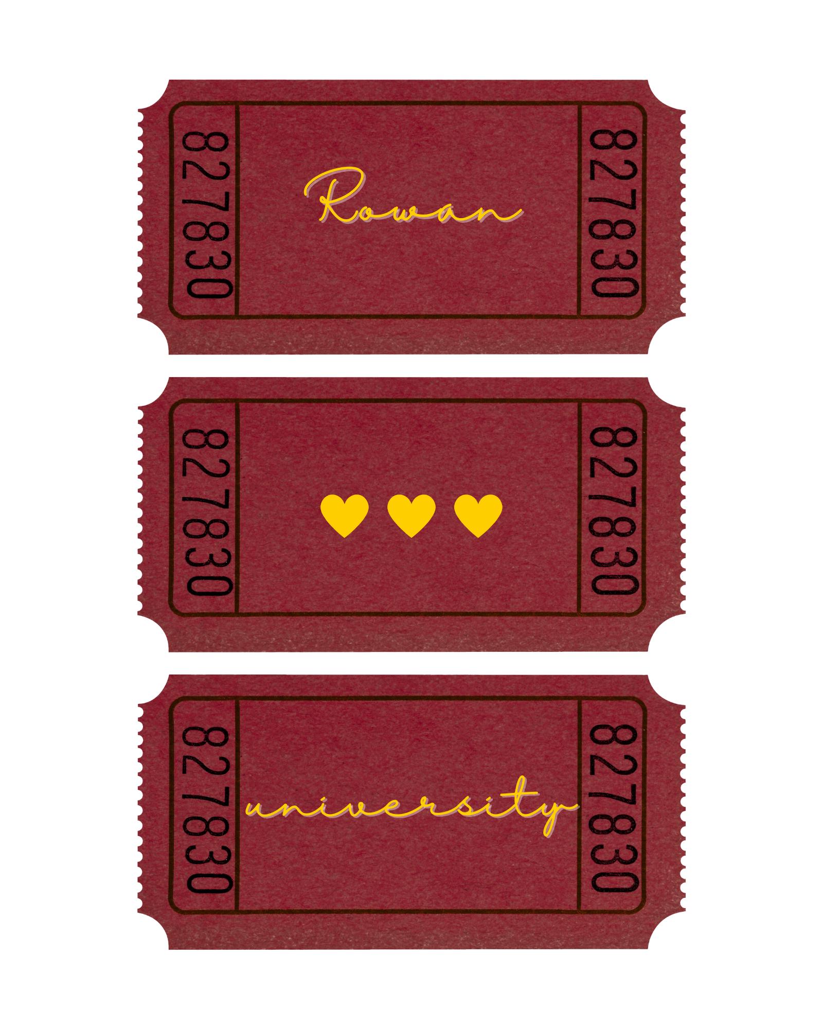 Set of 6 Custom Rowan University Prints, Yellow, Brown, Digital ...