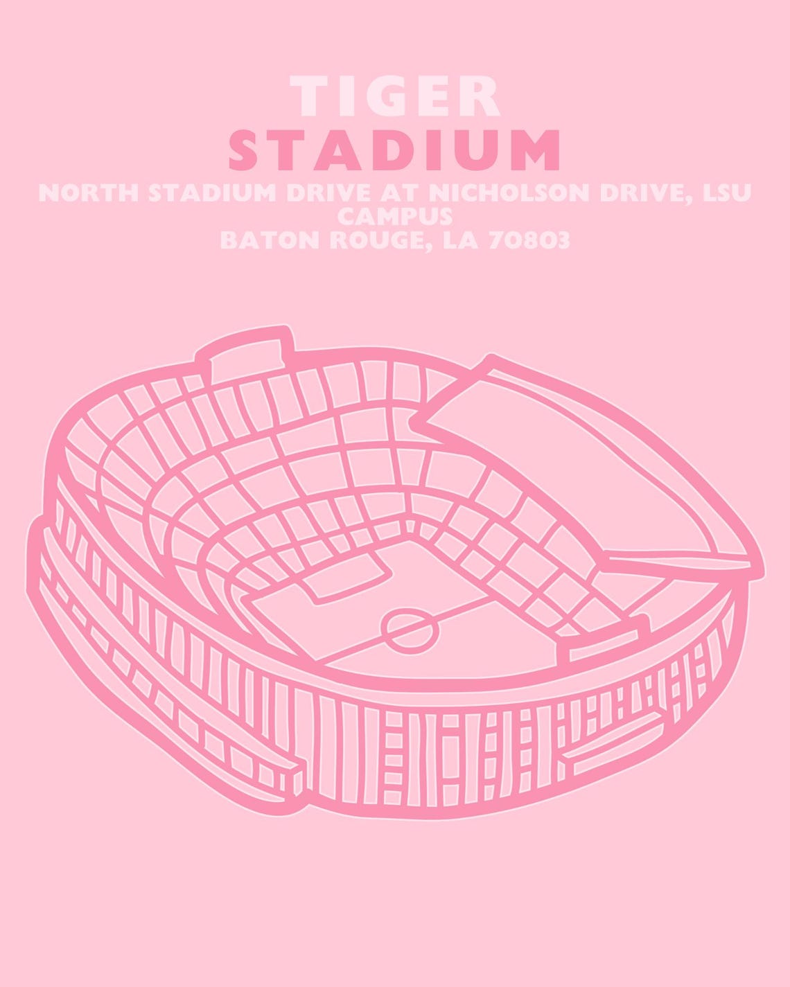 Set of 6 Custom, Louisiana State University, College Prints, Digital ...