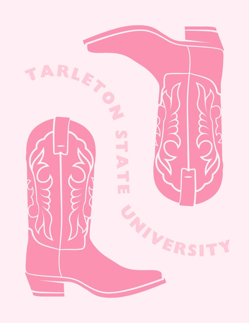 Set of 6 Custom, Tarleton State University, College Prints, Digital ...