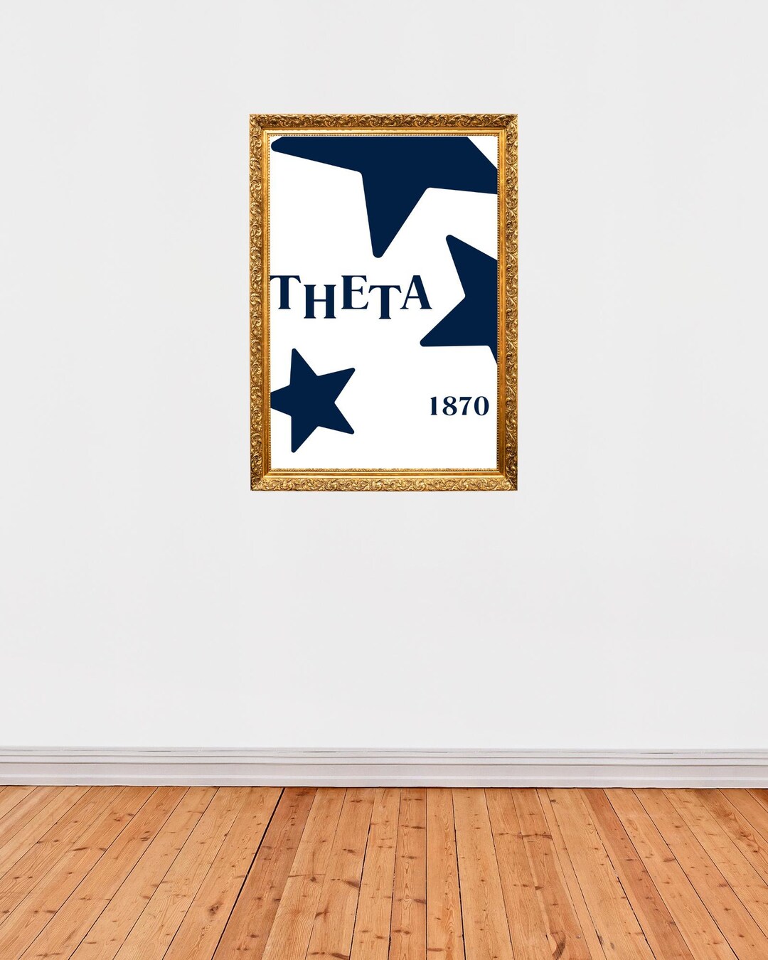 Custom Star Sorority Print, Kappa Alpha Theta, KAO, Navy, White, Big ...