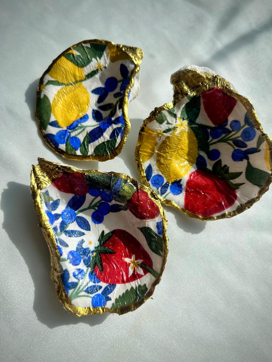 Summer Picnic Oyster Shell Trinket Dish- Ring Holder- Party Favor ...