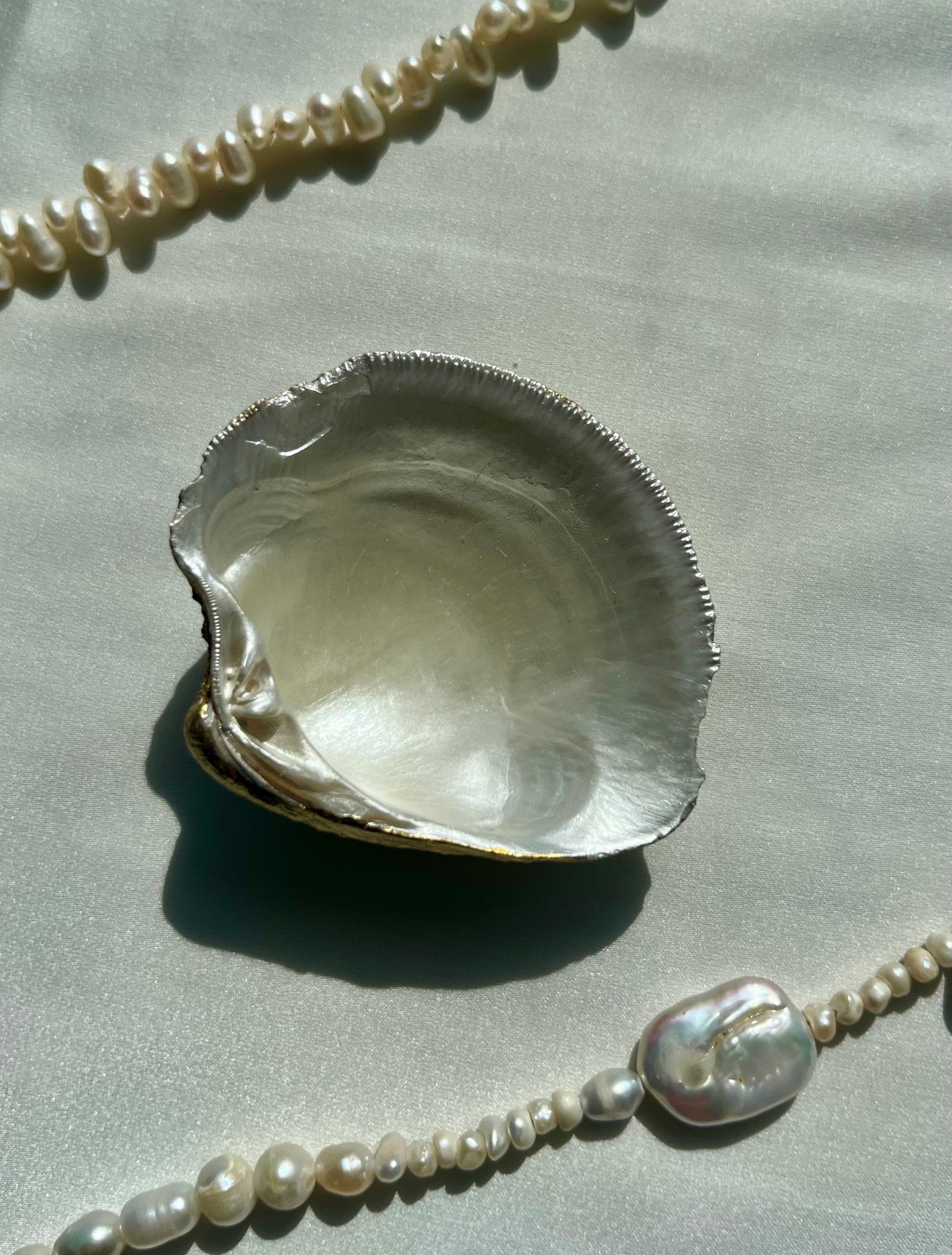 Clam Shell Ring Dish Trinket Tray Real Seashell Hand Painted Recycled ...