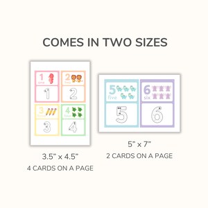 Number Flashcards Preschool Counting Flash Cards Printable Number Cards ...