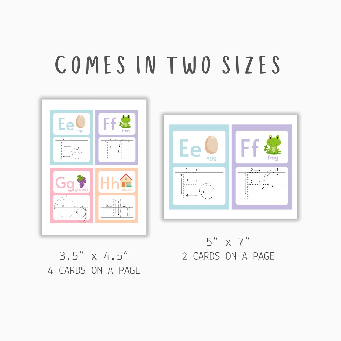 Alphabet Tracing Cards Printable ABC Cards 26 Alphabet Flashcards ...