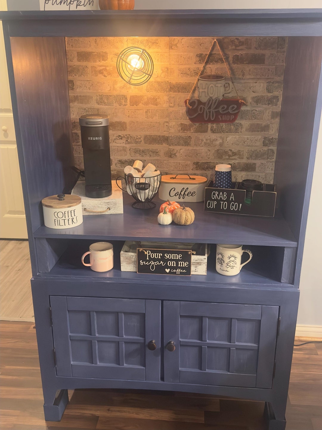 Farmhouse, Rustic, Home Decor, Coffee Bar, Custom, DIY, Armoire ...