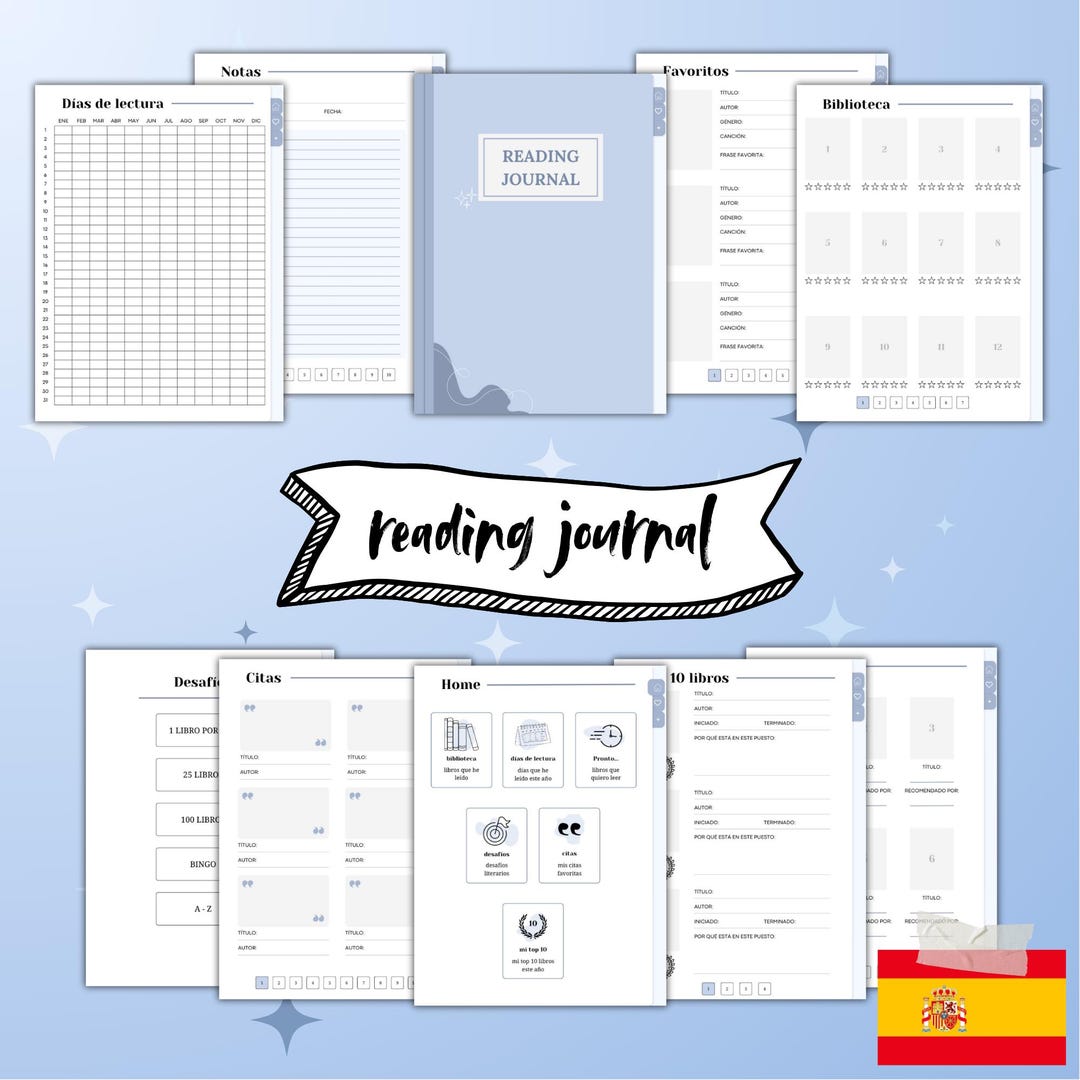 Reading Journal 2025, Reading Register, Diario De Lectura, Registro De ...
