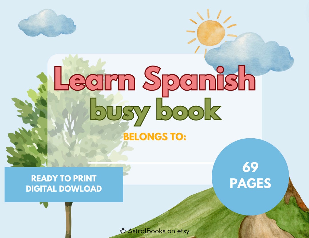 Learn Spanish Busy Book for Children - Alphabet, Numbers and Colors - Etsy