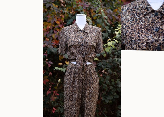 Matching Outfit Set Black Brown Gold Coordinating Separates - Etsy