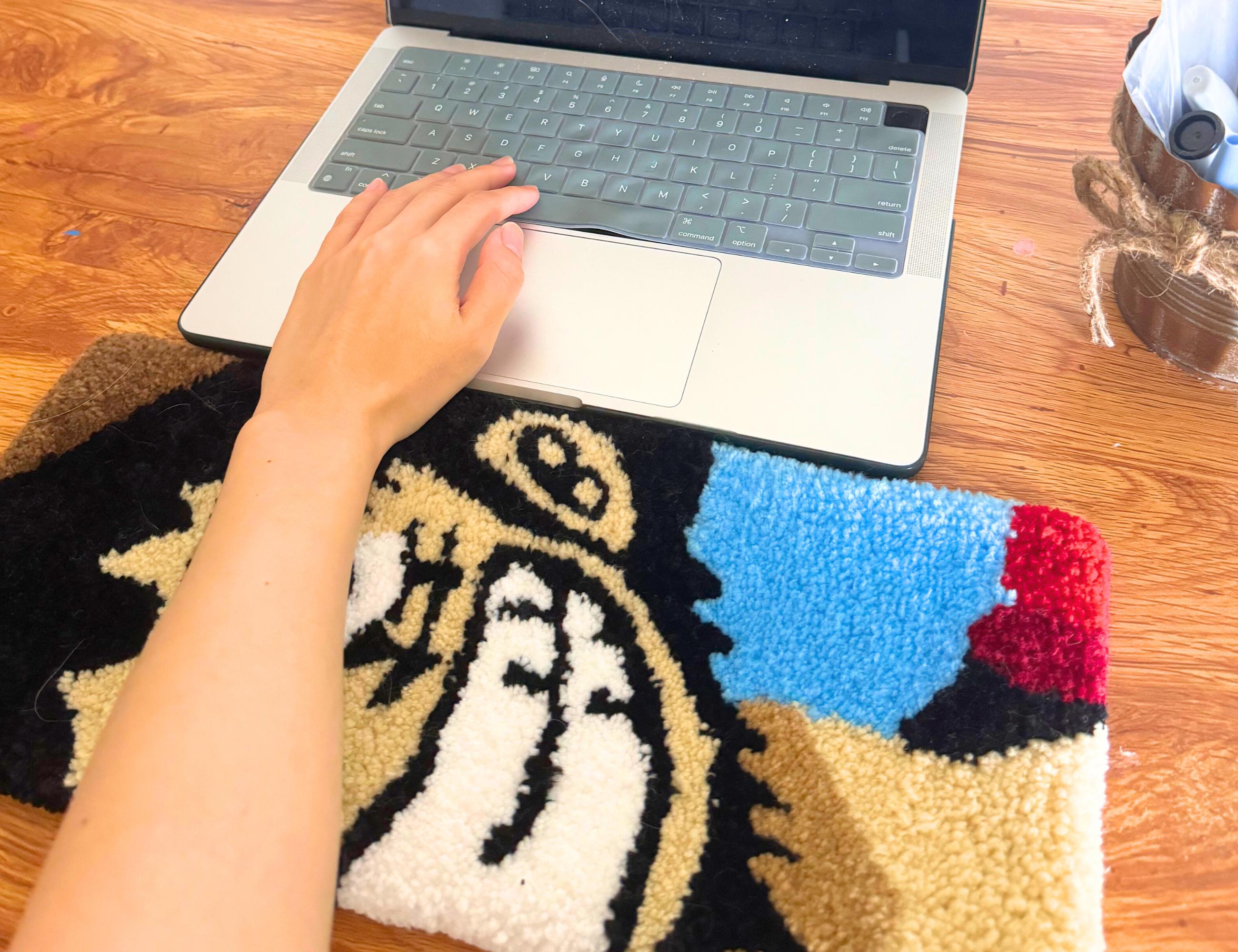 Custom Anime Keyboard Rug Hand Tufted Keyboard Pad Anime Wrist Rest ...