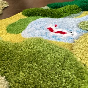 Handmade Moss Rug Custom Moss Rug 3D Hand Tufted Moss Rug Koi Rug for ...