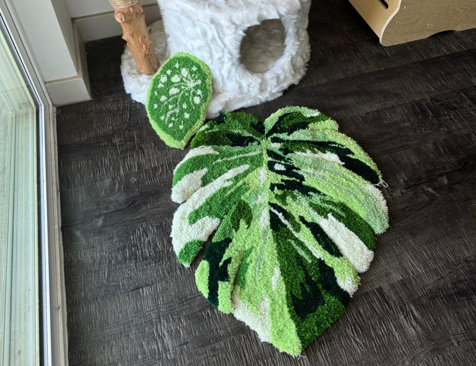 Monstera Leaf Rug Custom Leaf Shaped Rug Handmade Monstera Leaf Rug ...