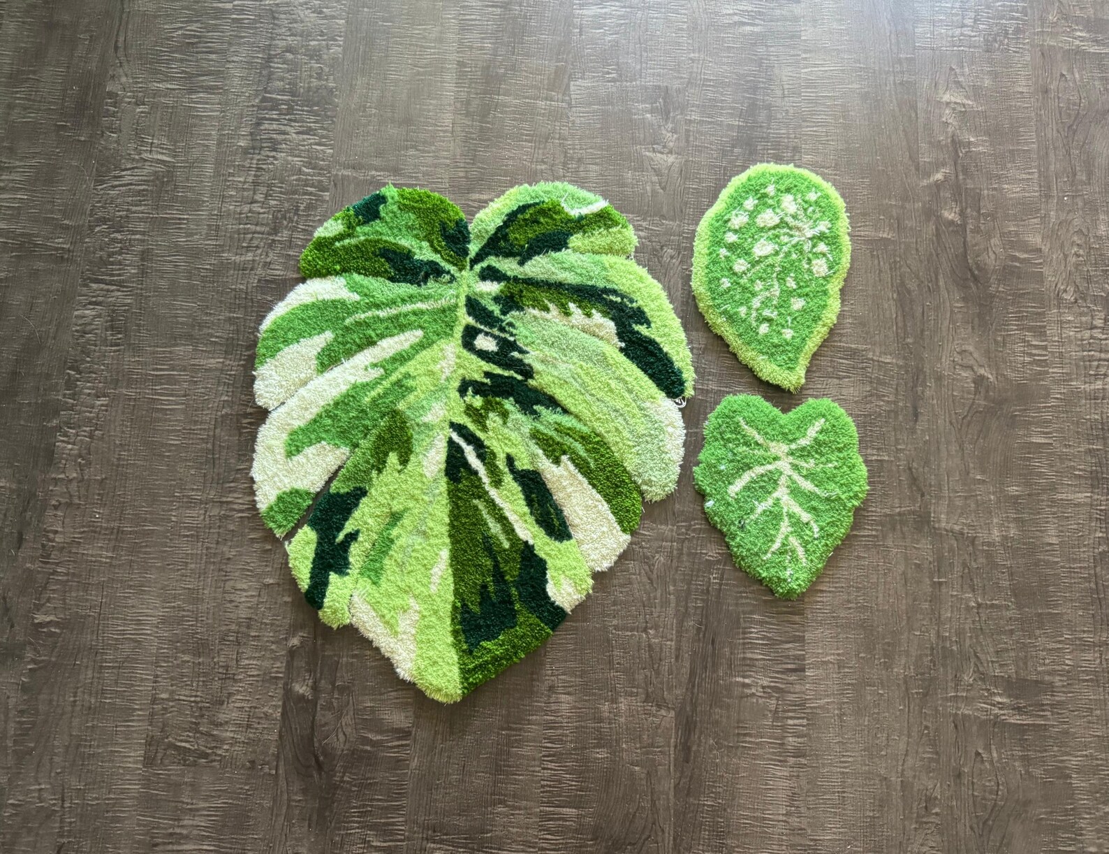 Monstera Leaf Rug Custom Leaf Shaped Rug Handmade Monstera Leaf Rug ...