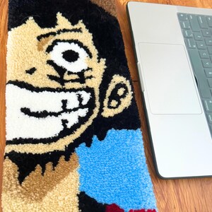 Custom Anime Keyboard Rug, Handmade Anime Keyboard Mat, Tufted Anime ...