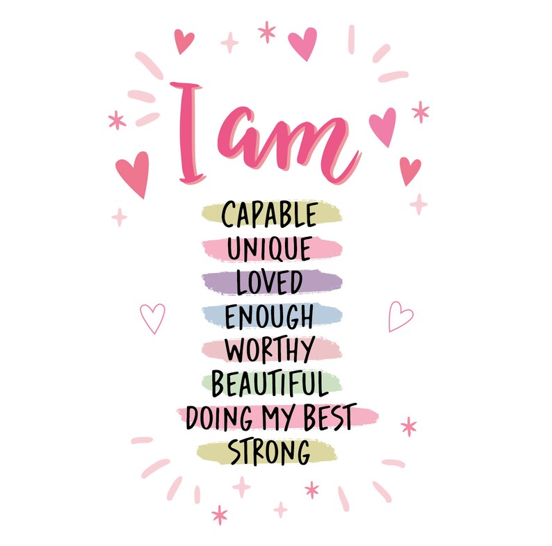 Empower Yourself Printable I AM Positive Affirmations - Etsy