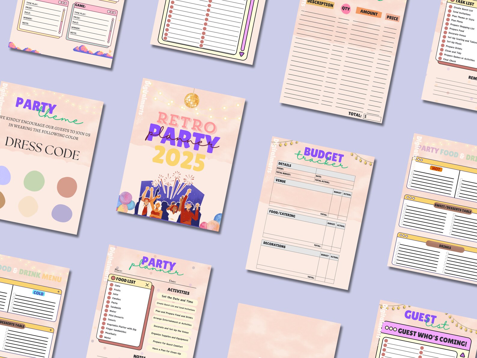 Event Planning Template, Birthday Planner, Party Checklist, 2025 Party ...