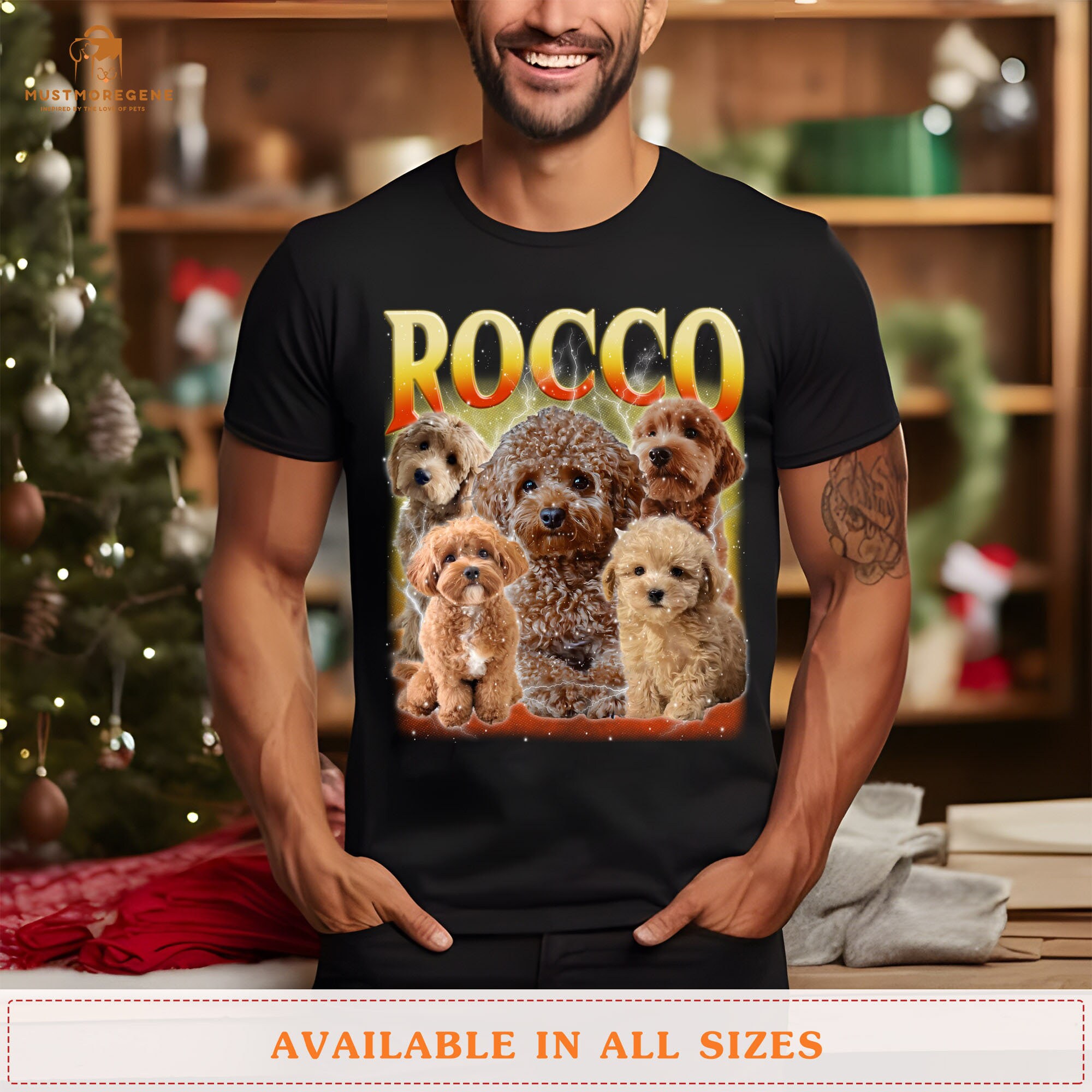 Custom Tshirt With Dog Photo, Personalized Name Dog Shirt, Bootleg Rap ...